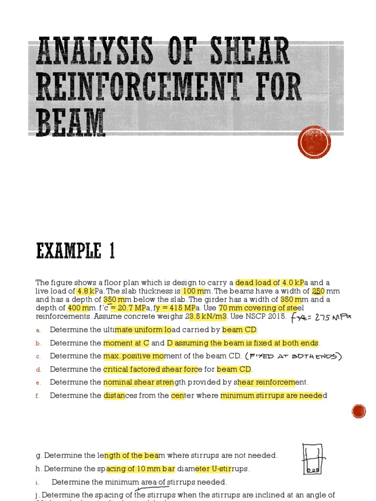 Shear Reinforcement in Concrete Beams | PDF | Beam (Structure) | Pascal ...