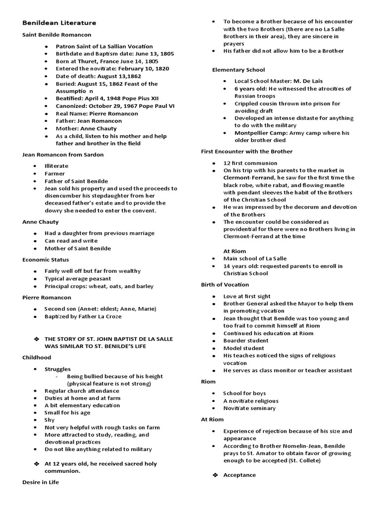 Benildean Lit Reviewer-2nd-Quarter-Exam | PDF