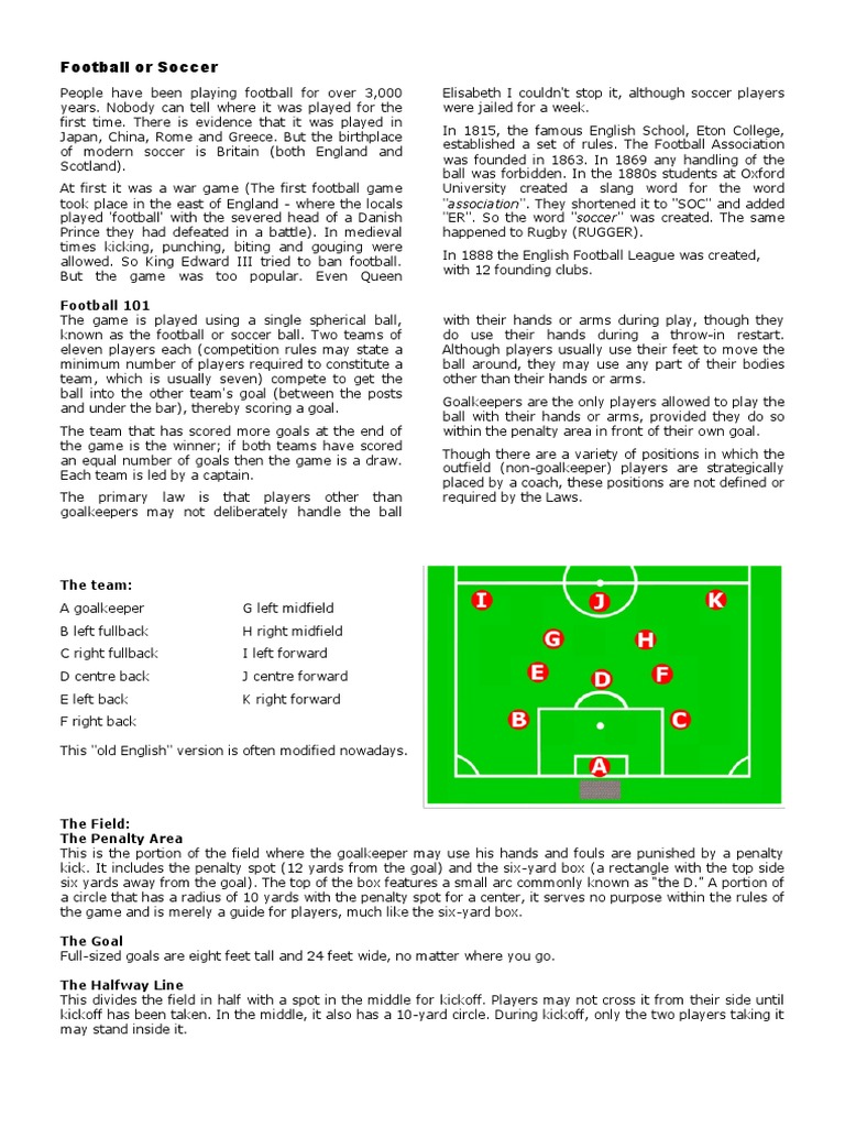 Football or Soccer | PDF | Association Football | Rules