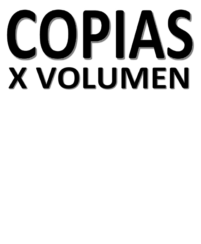 Copias Por Volumen | PDF
