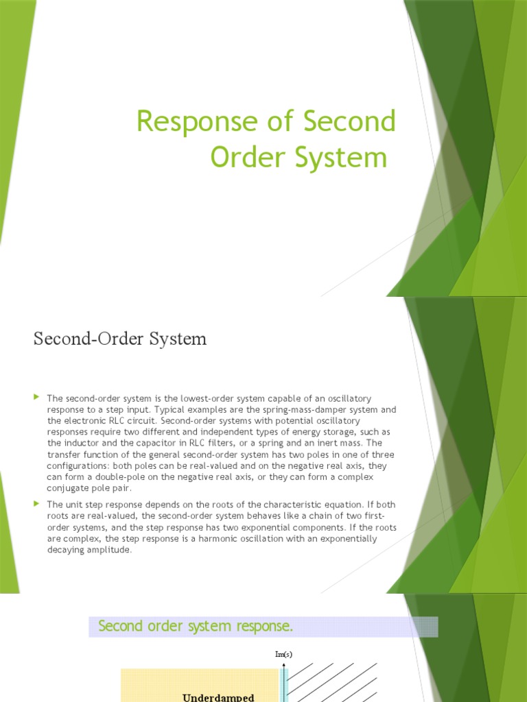 Response of Second Order System and Response To Step Force | PDF ...