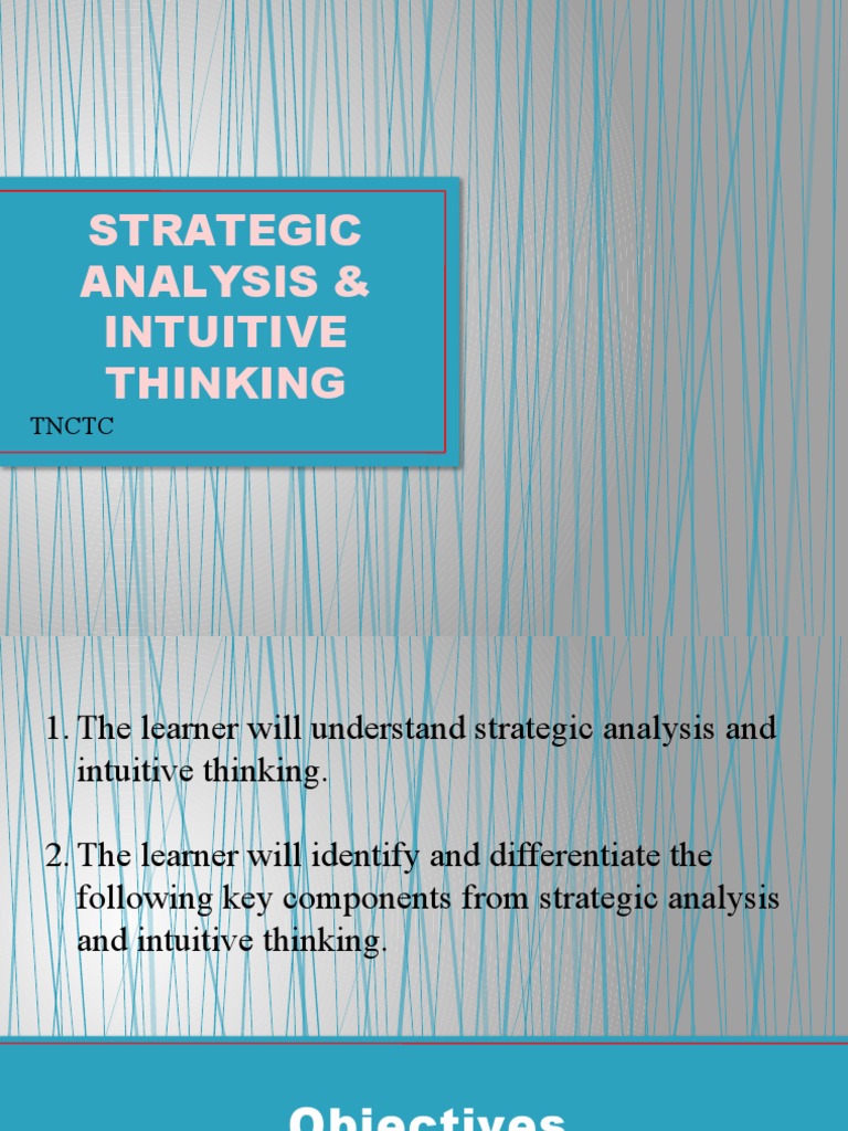 STRATEGI-ANALYSIS-INTUITIVE-THINKING | PDF | Thought | Intuition