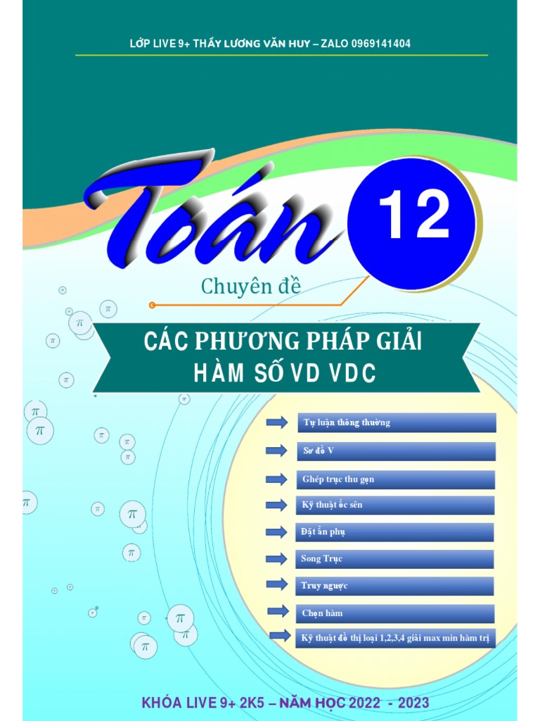 [LVH] - CÁC PP GIẢI HÀM SỐ VD VDC HAY NHẤT - TẶNG | PDF