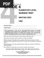 Grade 4 Science TCAP Practice Test | PDF | Plants | Beaver