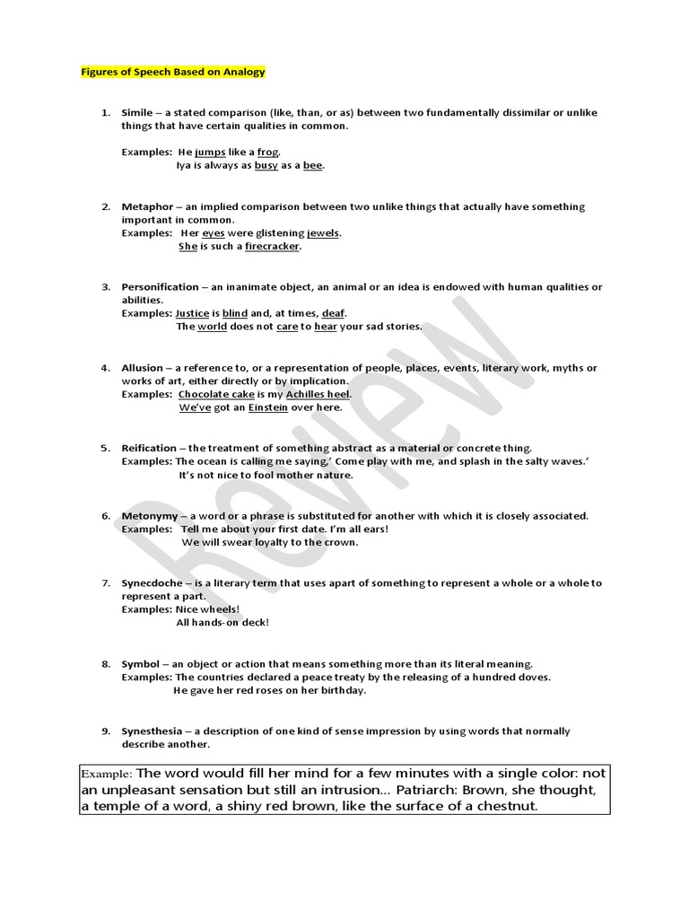 Figures of Speech Based On Analogy | PDF