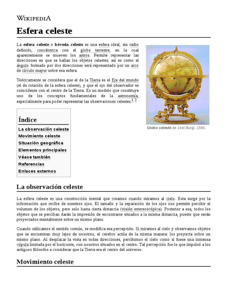 Esfera Celeste | PDF | Ciencias fisicas | Cartografía