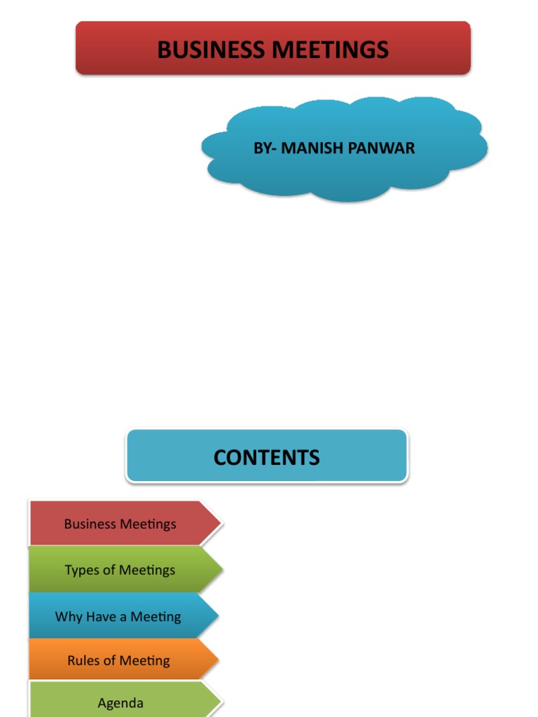 Effective Business Meeting Guidelines | PDF