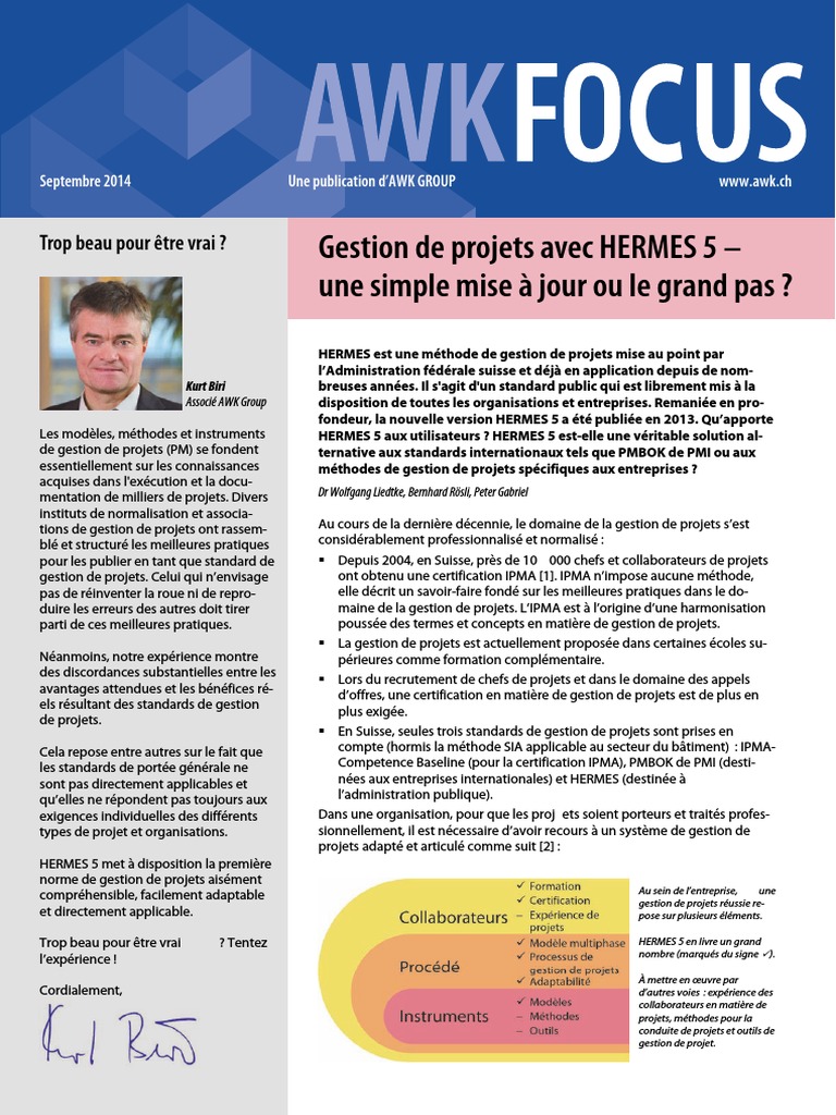 HERMES 5 : Évolution de la gestion de projet | PDF | Gestion de projet ...