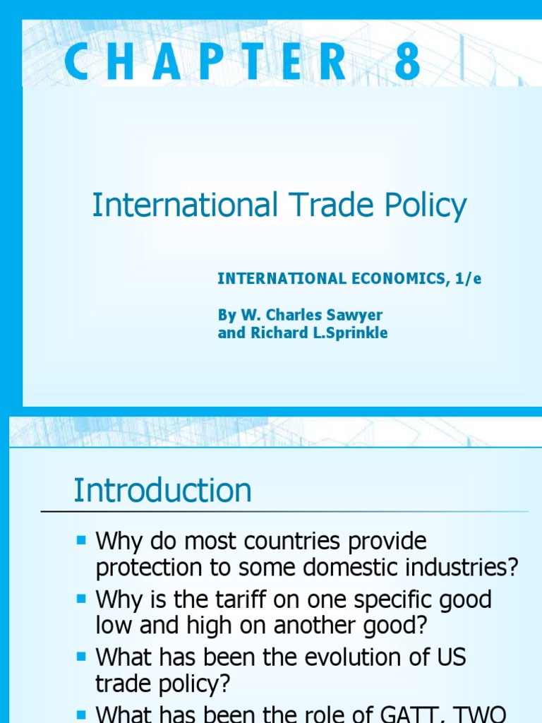 Ch.8 International Trade Policy | PDF | World Trade Organization ...