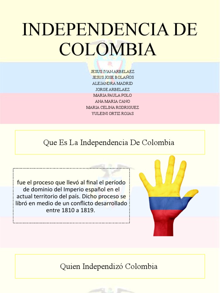 Independencia de Colombia - Diapositivas | PDF