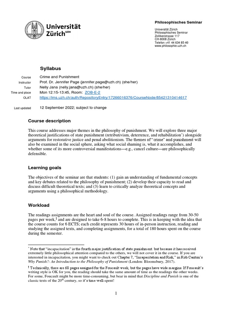Crime+and+Punishment+Syllabus+ +Updated+18+September+2022 | PDF ...