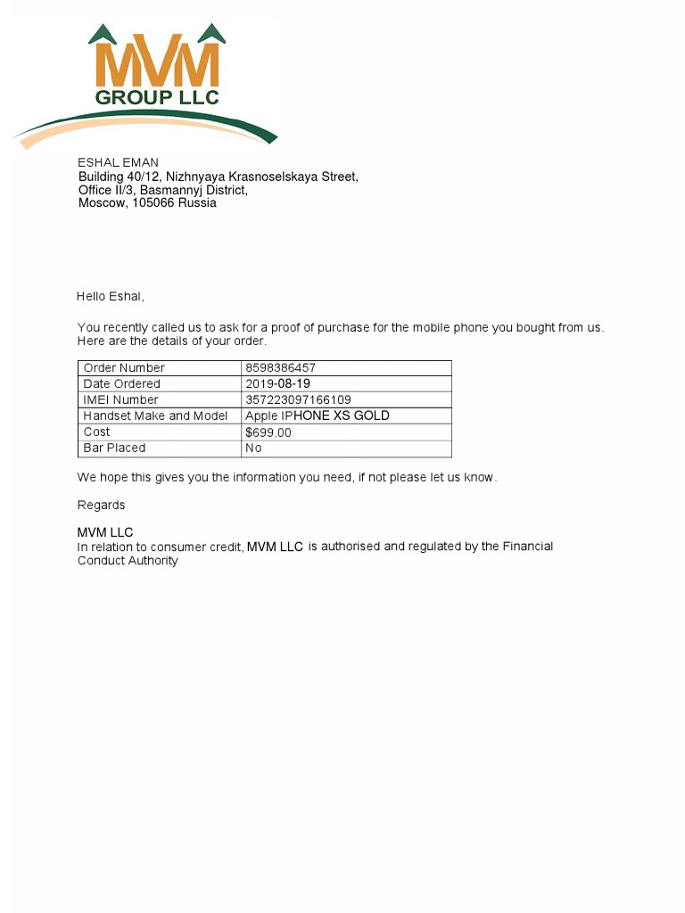 MVM LLC Russia TG | PDF