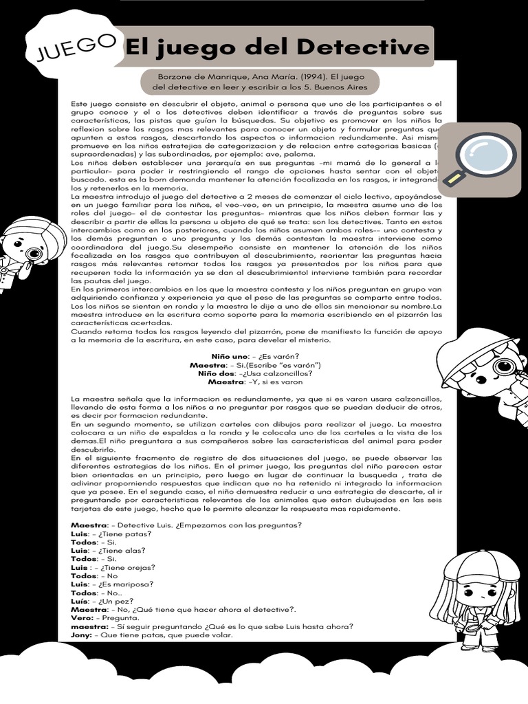 Juego del detective para niños | PDF | Memoria