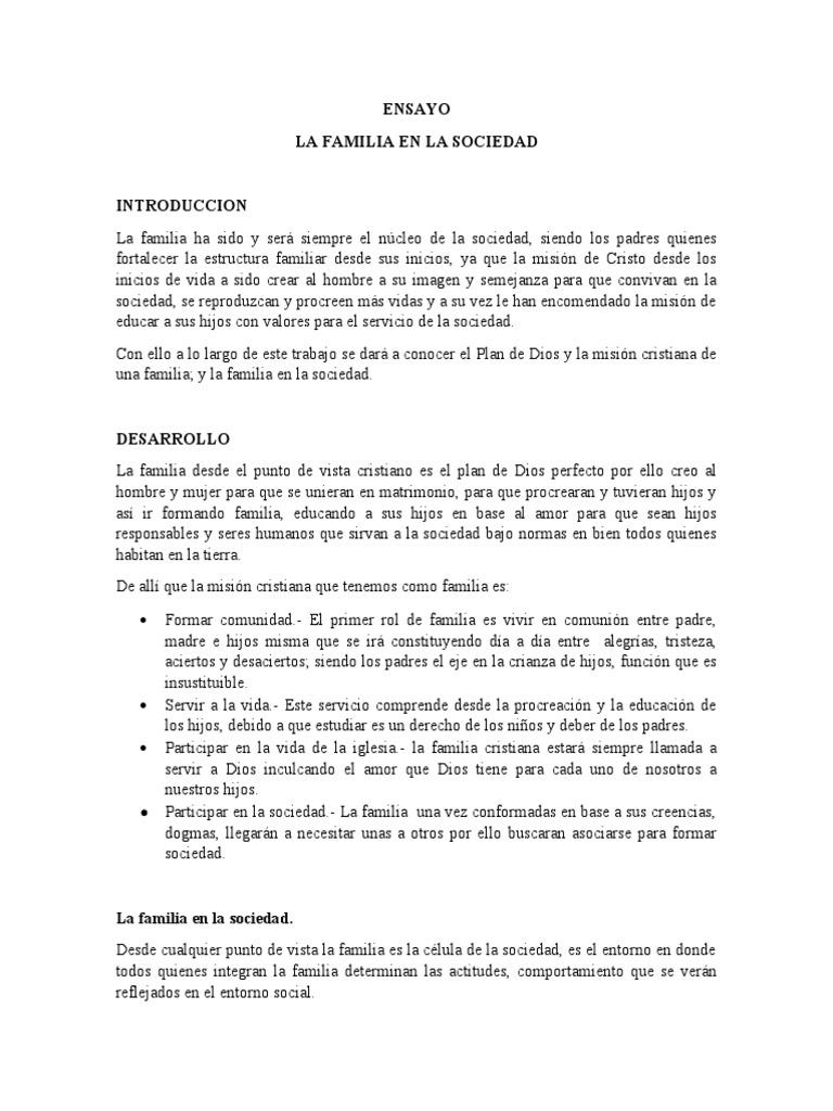 La Familia: Núcleo de la Sociedad Actual | PDF | Familia | Sociedad