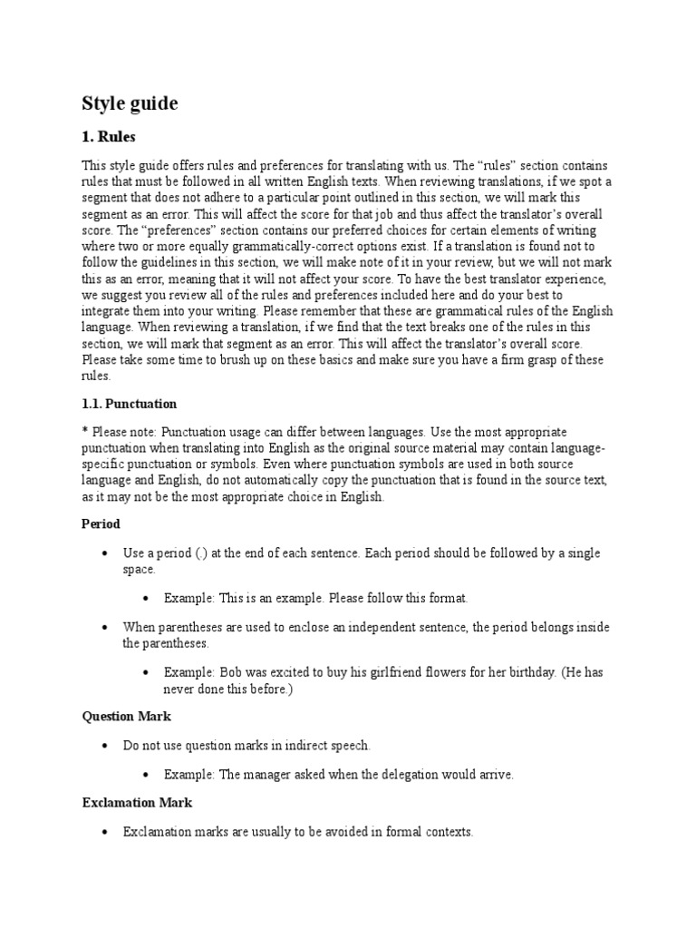 Style Guide | Download Free PDF | Translations | Ellipsis