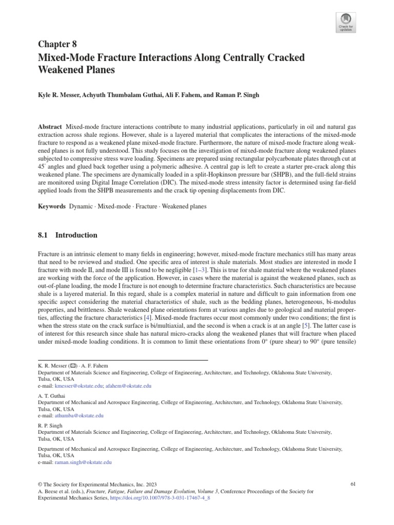 Fracture, Fatigue, Failure and Damage Evolution, Volume 3 | PDF | Fracture Mechanics | Fracture