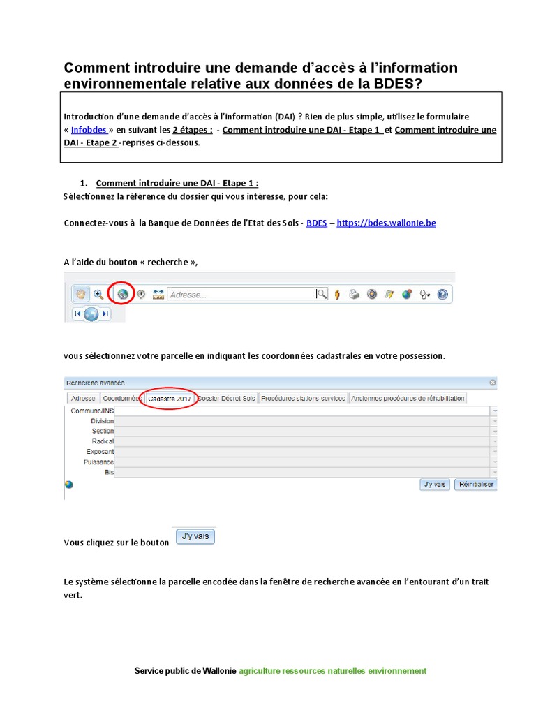Comment Introduire Une DAI - BDES | PDF