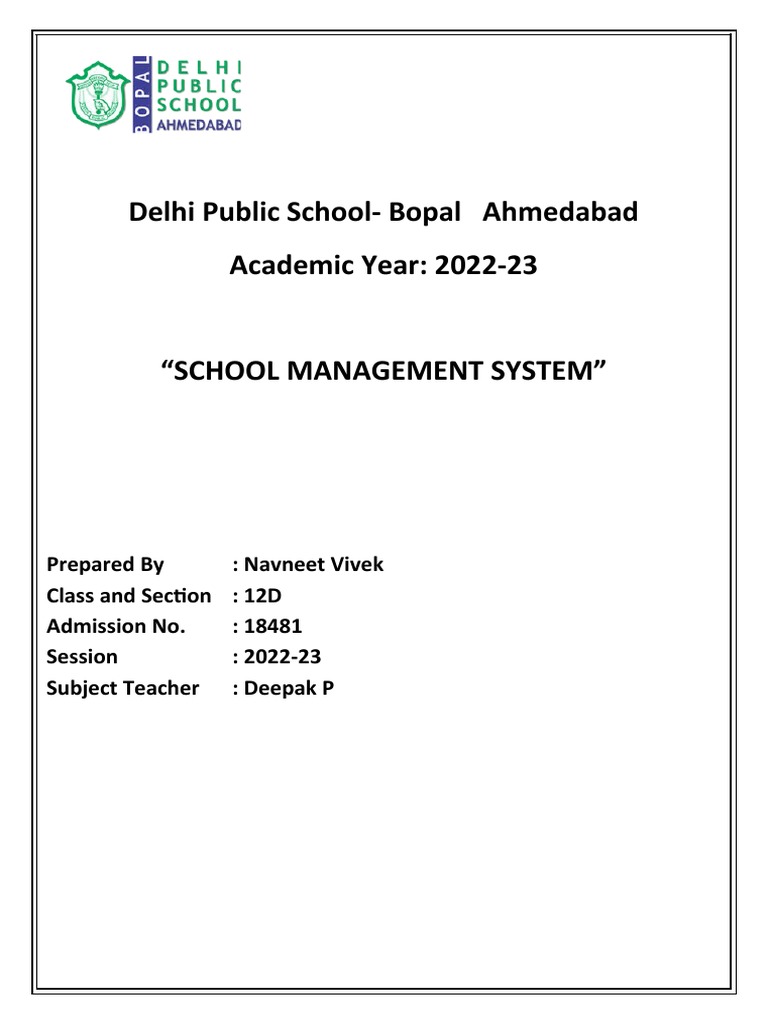 Computer Investigatory Project | PDF | Python (Programming Language ...