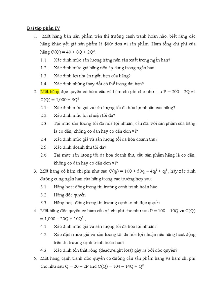 Bài Tập Phần Iv Pdf