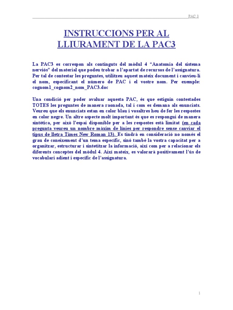 Psicobiologia PAC3 | PDF