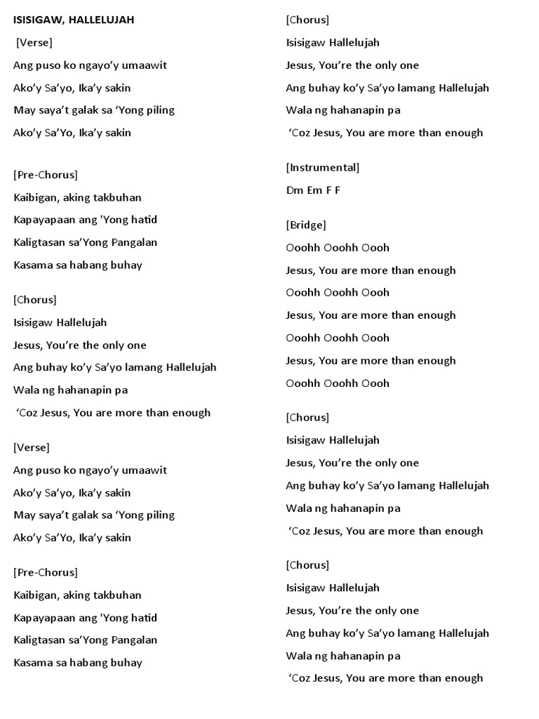 Isisigaw Hallelujah May Galak | PDF