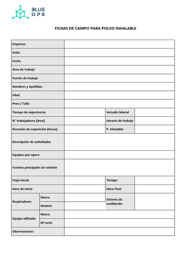 Ficha de Campo Polvo Inhalable | PDF