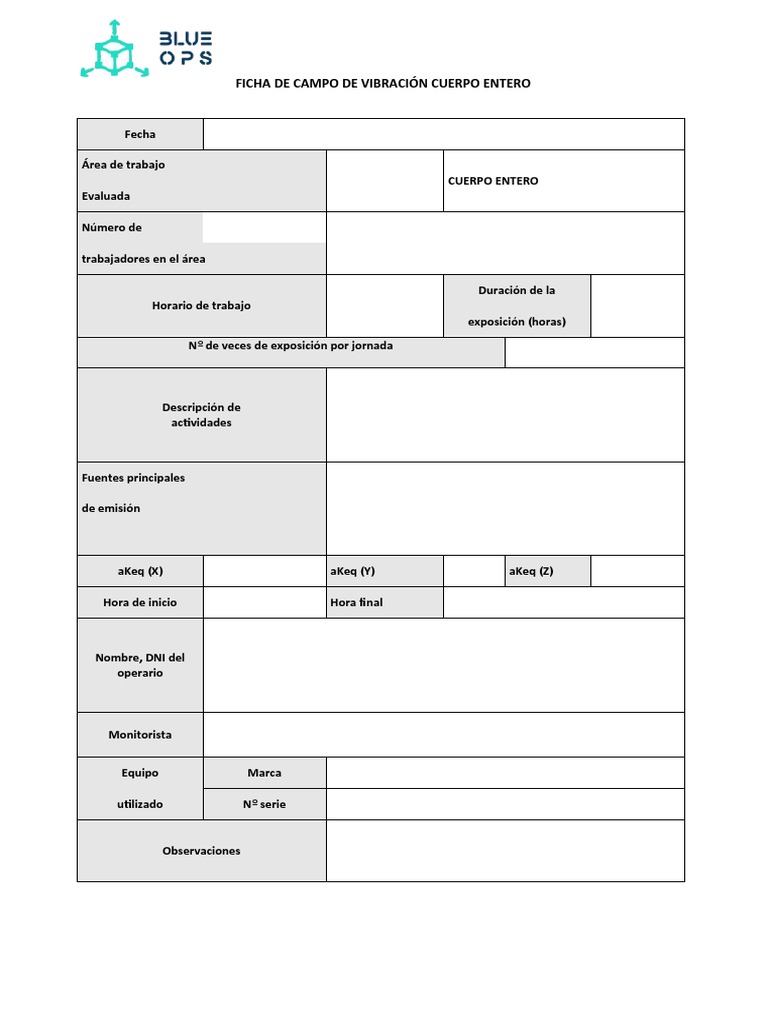 Ficha de Campo de Vibración Cuerpo Entero | PDF