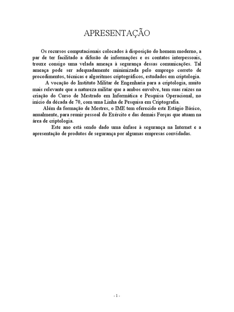 Cript - Classic Gomes | PDF | Criptografia | Matemática Cript - Classic Gomes | PDF | Criptografia | Matemática