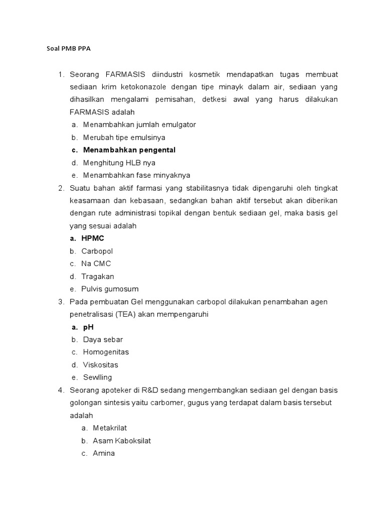 Soal PMB PPA | PDF