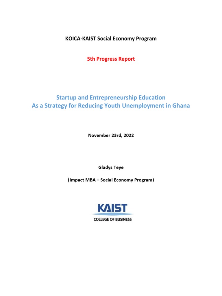 Thesis Progress (5TH) | PDF | Entrepreneurship | Human Capital