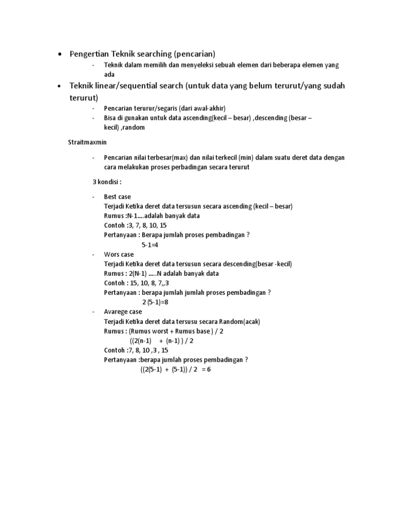 Pengertian Teknik Searching | PDF
