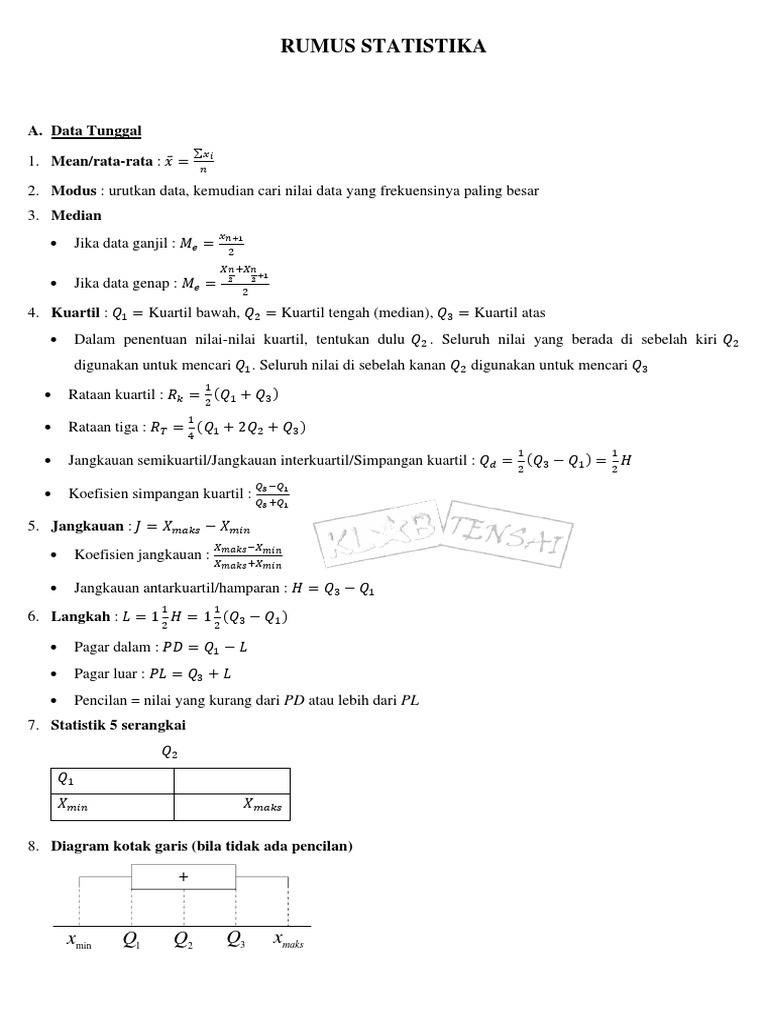 Rumus Statistika | PDF