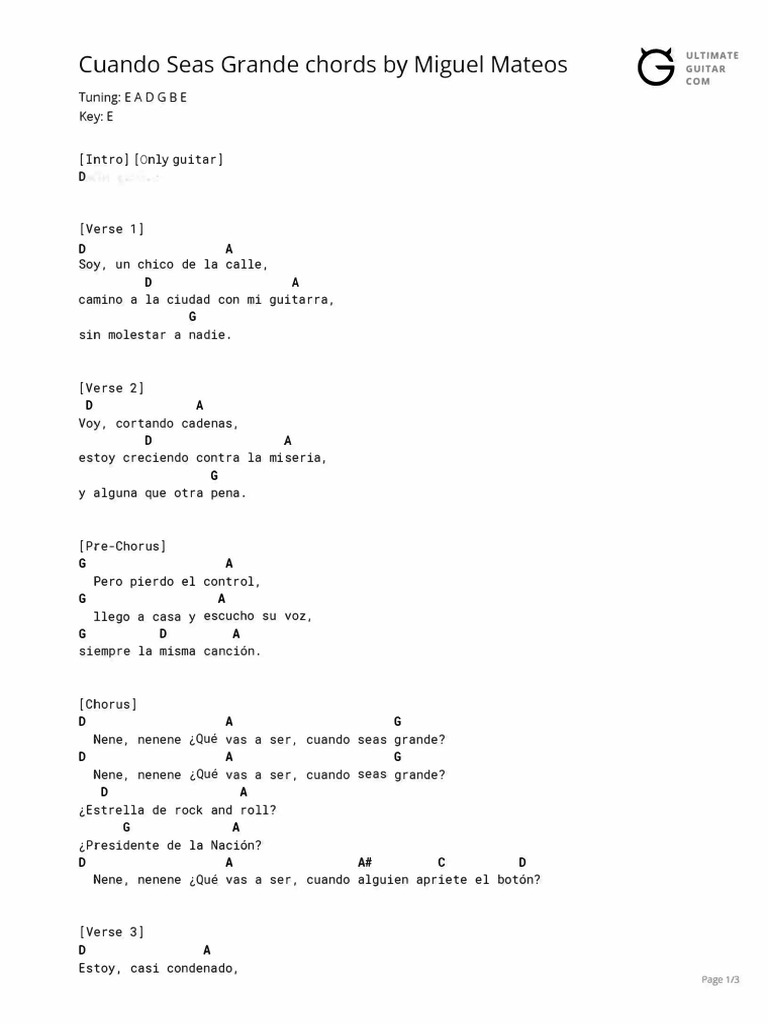 Cuando Seas Grande | PDF