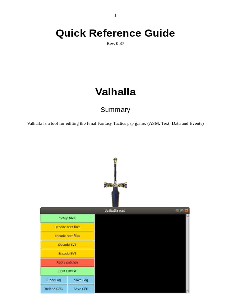 Final Fantasy Tactics - Valhalla Setup Guide | PDF | Text File | Computer File