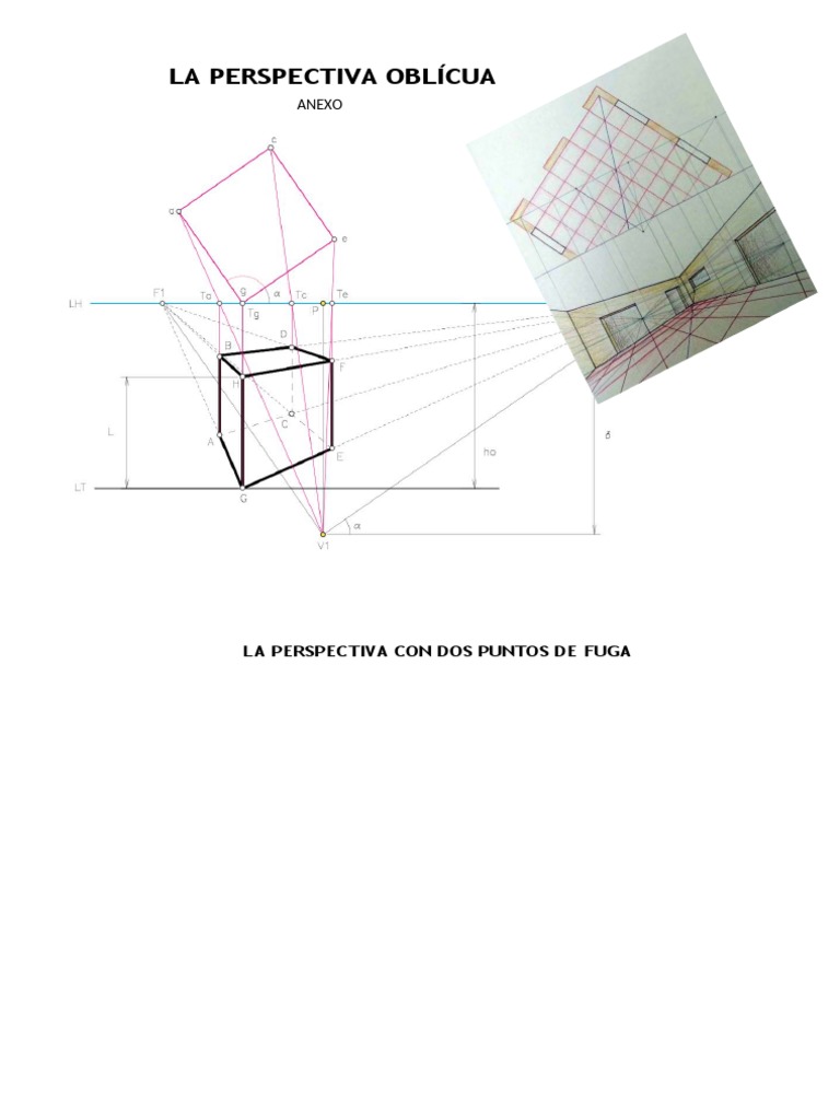 Perspectiva Oblicua | PDF | Perspectiva (Gráfica) | Imagen