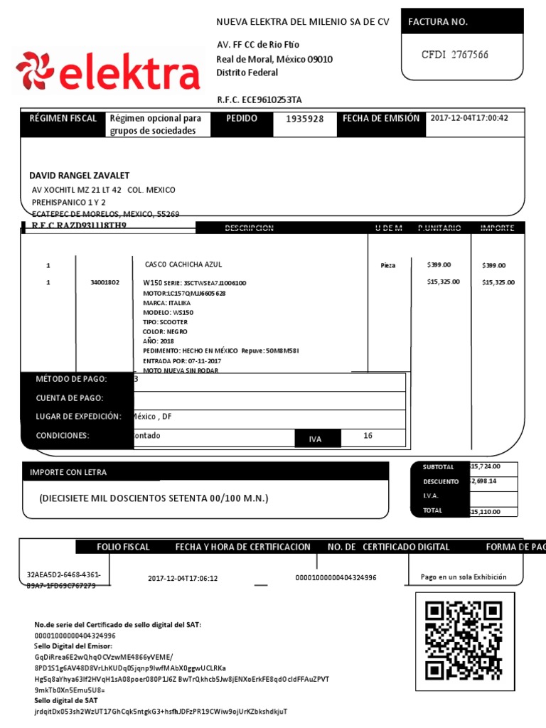 Elektra Factura | PDF