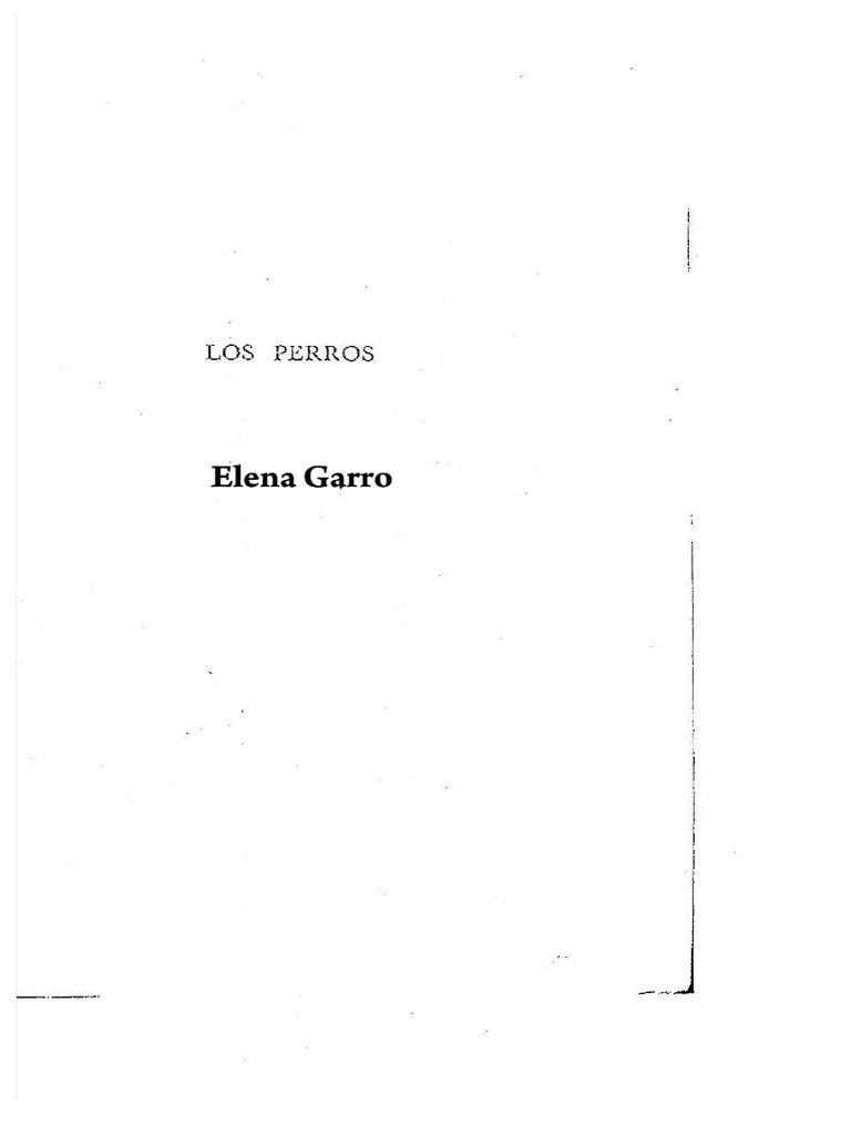 Los Perros de Elena Garro | PDF