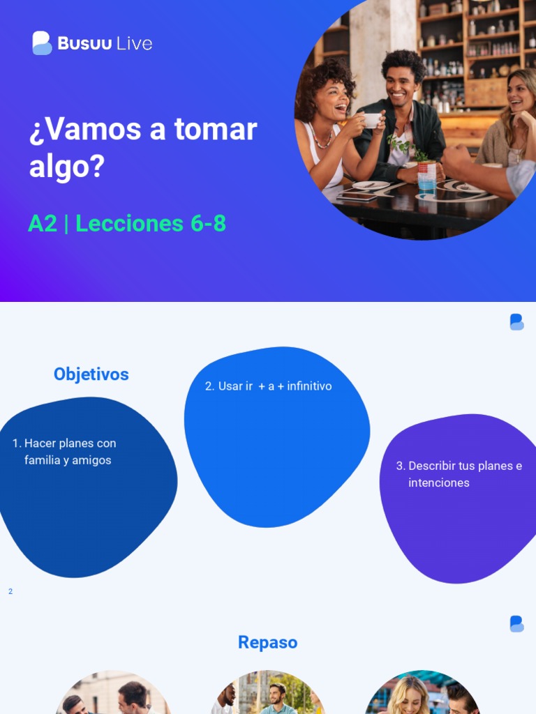 Busuu+Live+Lesson+3+ (Shall+We+Go+for+a+Drink) + +ES+A2+ +student | PDF