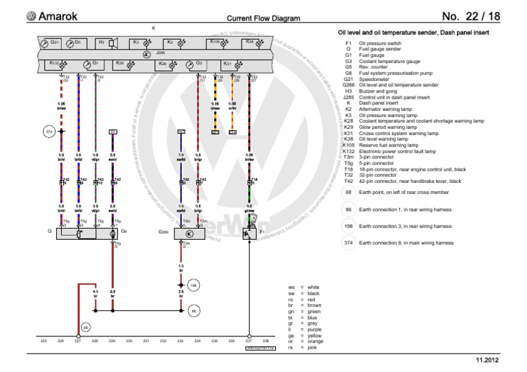 Current Flow Diagram for Volkswagen Amarok | PDF | Equipment ...