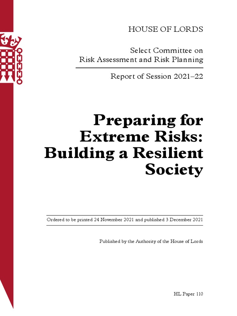 Preparing For Extreme Risks Building A Resilient Society 1673333623 ...