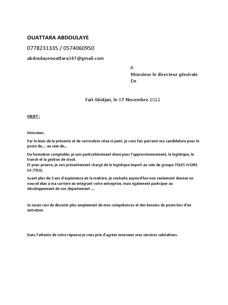 Lettre de Motiv | PDF