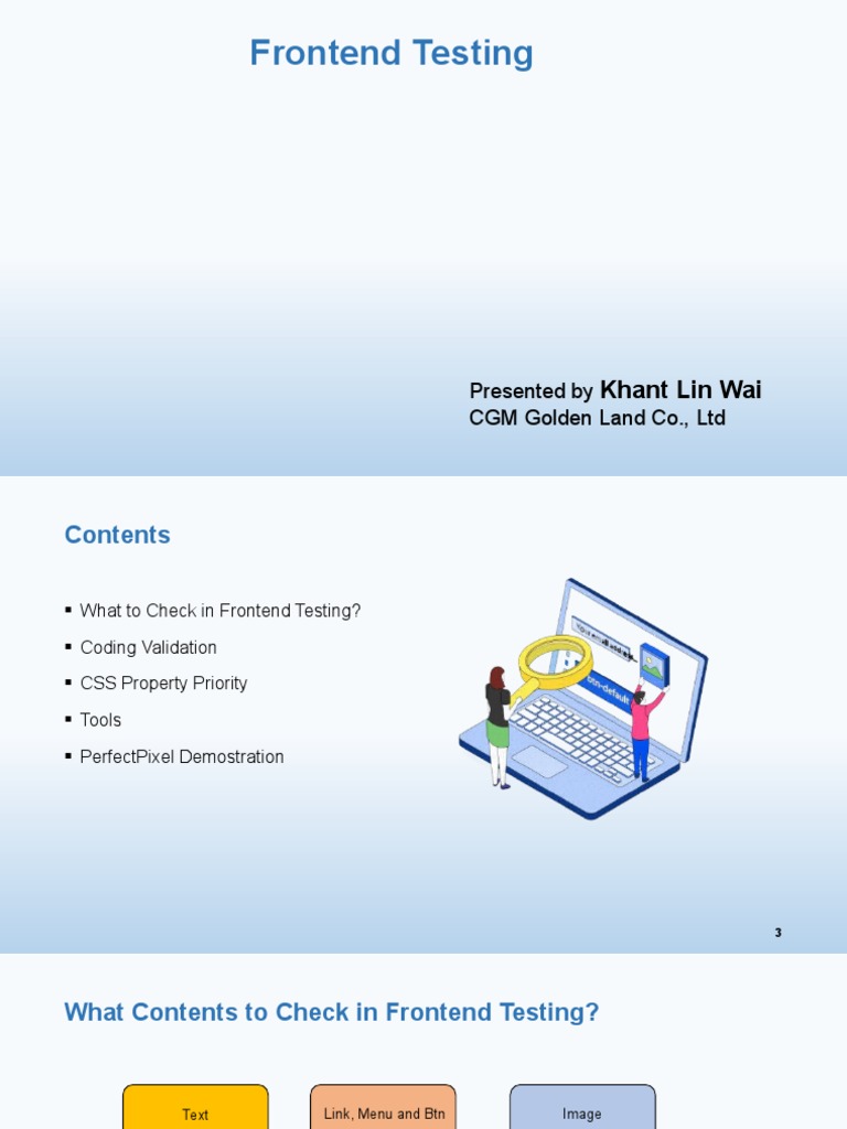 Frontend Testing | PDF | Computing | Software Development Frontend Testing | PDF | Computing | Software Development