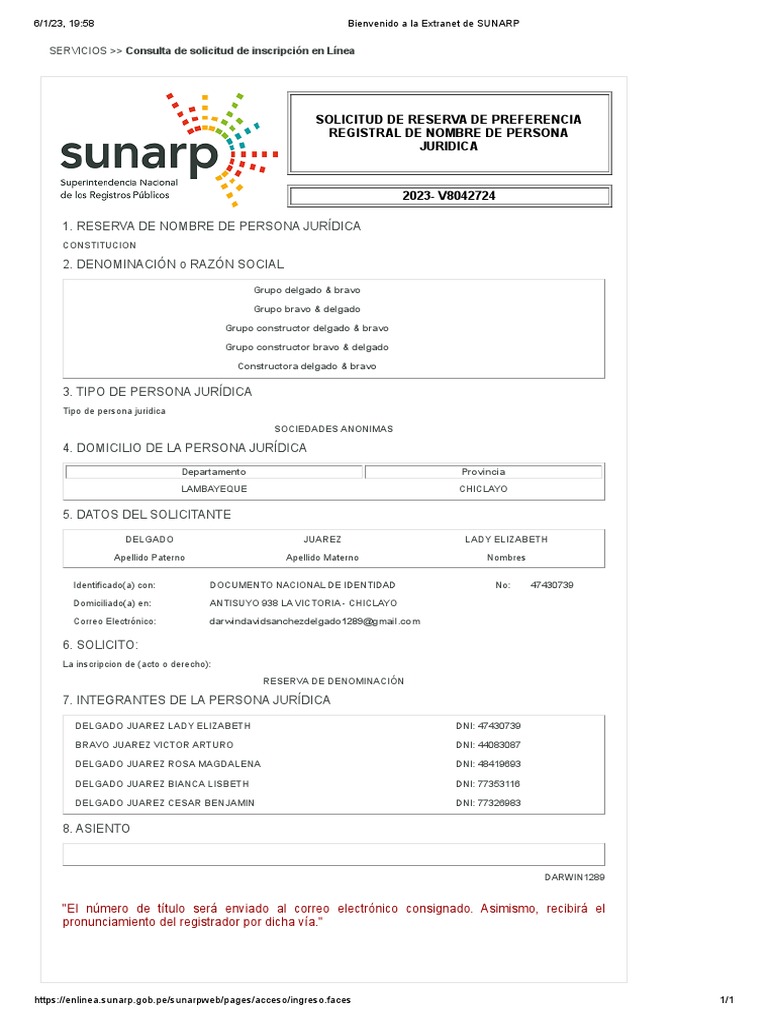 Reserva Nombre | PDF | Gobierno y personalidad | Control de acceso