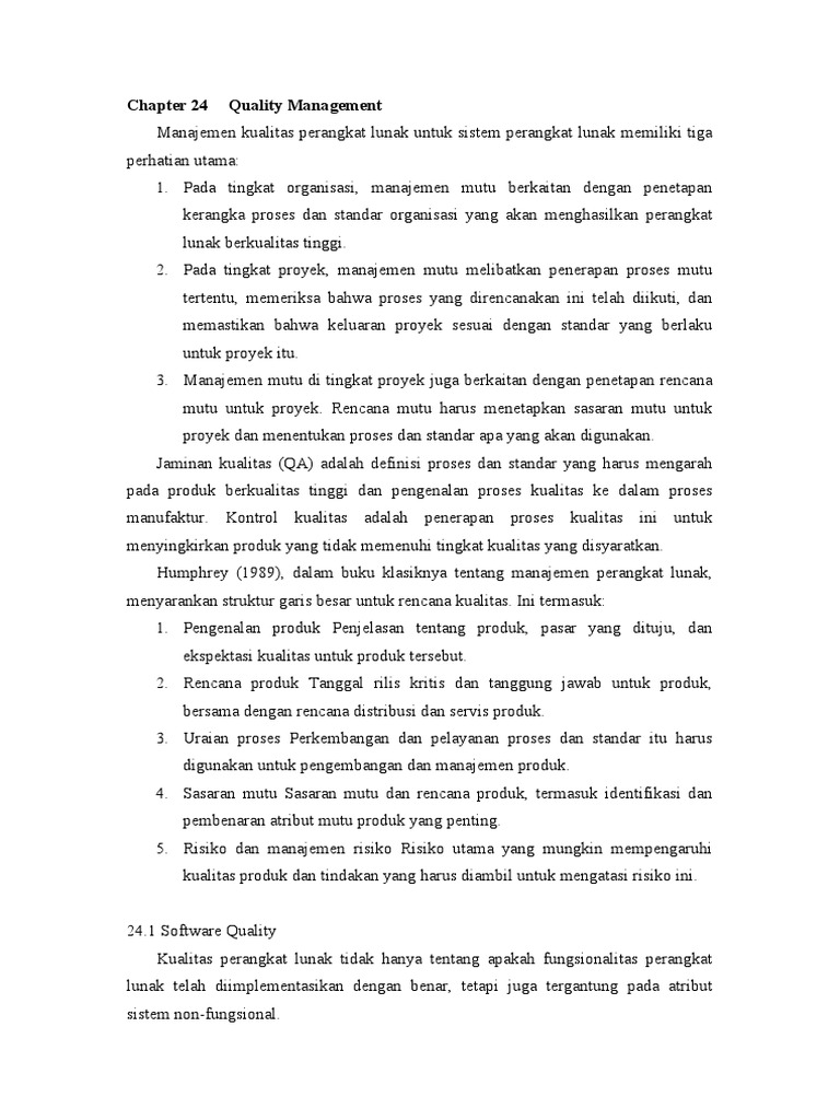 Quality Management | PDF