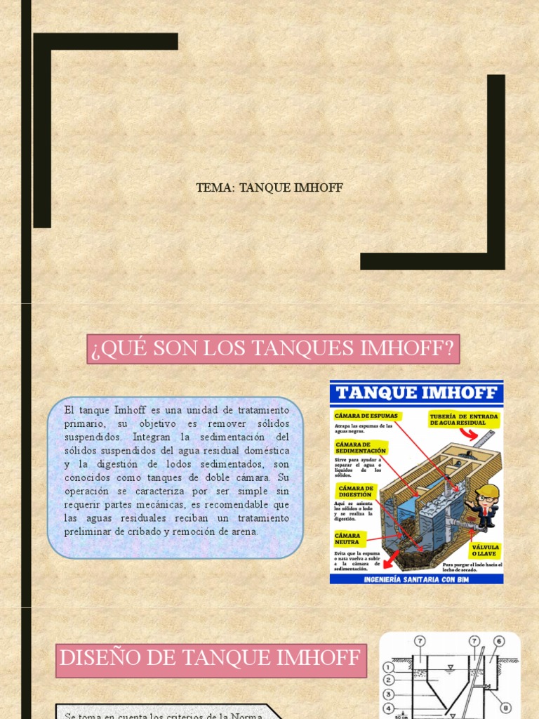 Abastecimiento Tanque Imhoff | PDF | Aguas residuales | Gestión de residuos biodegradables