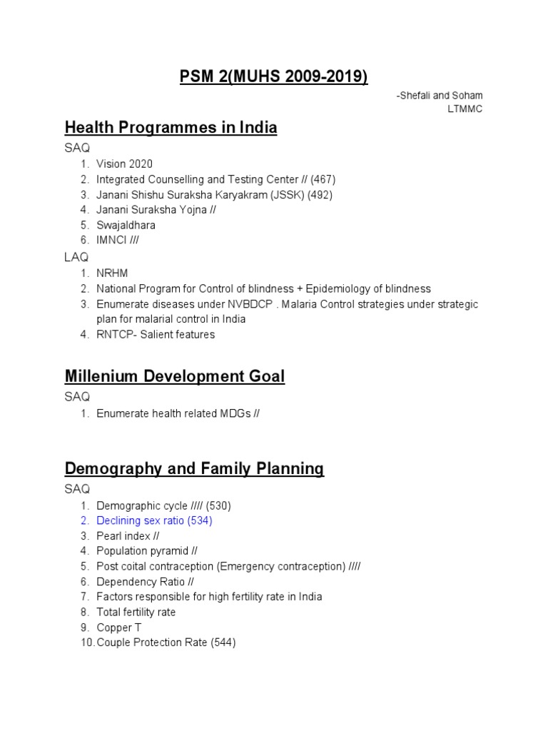 PSM 2 | PDF | Preventive Healthcare | Disability