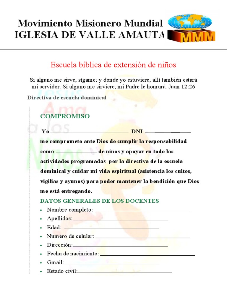 Movimiento Misionero Mundial Compromiso | PDF