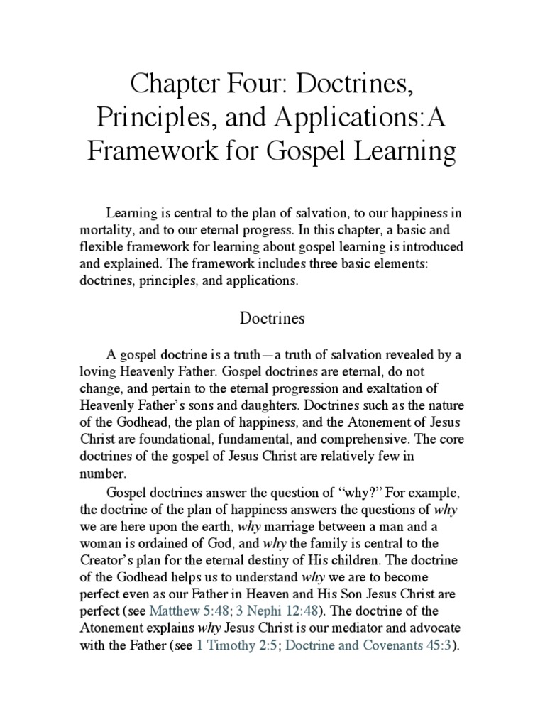 Gospel Learning Framework Guide | PDF | Doctrine | Dogma