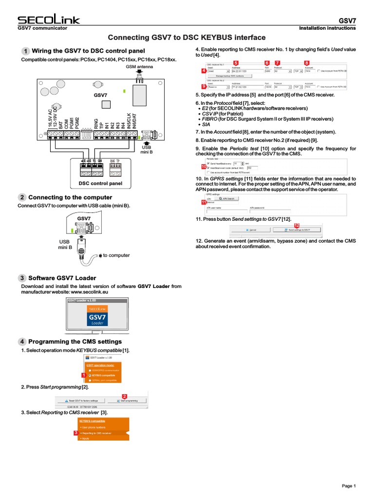 En Dsc Keybus Gsv7 v18 | PDF | Usb | General Packet Radio Service