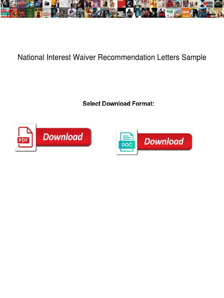National Interest Waiver Recommendation Letters Sample | PDF